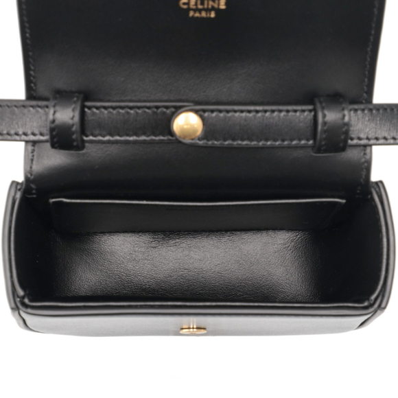 Celine | Bags | Celine Mini Triomphe Shoulder Bag Black | Poshmark